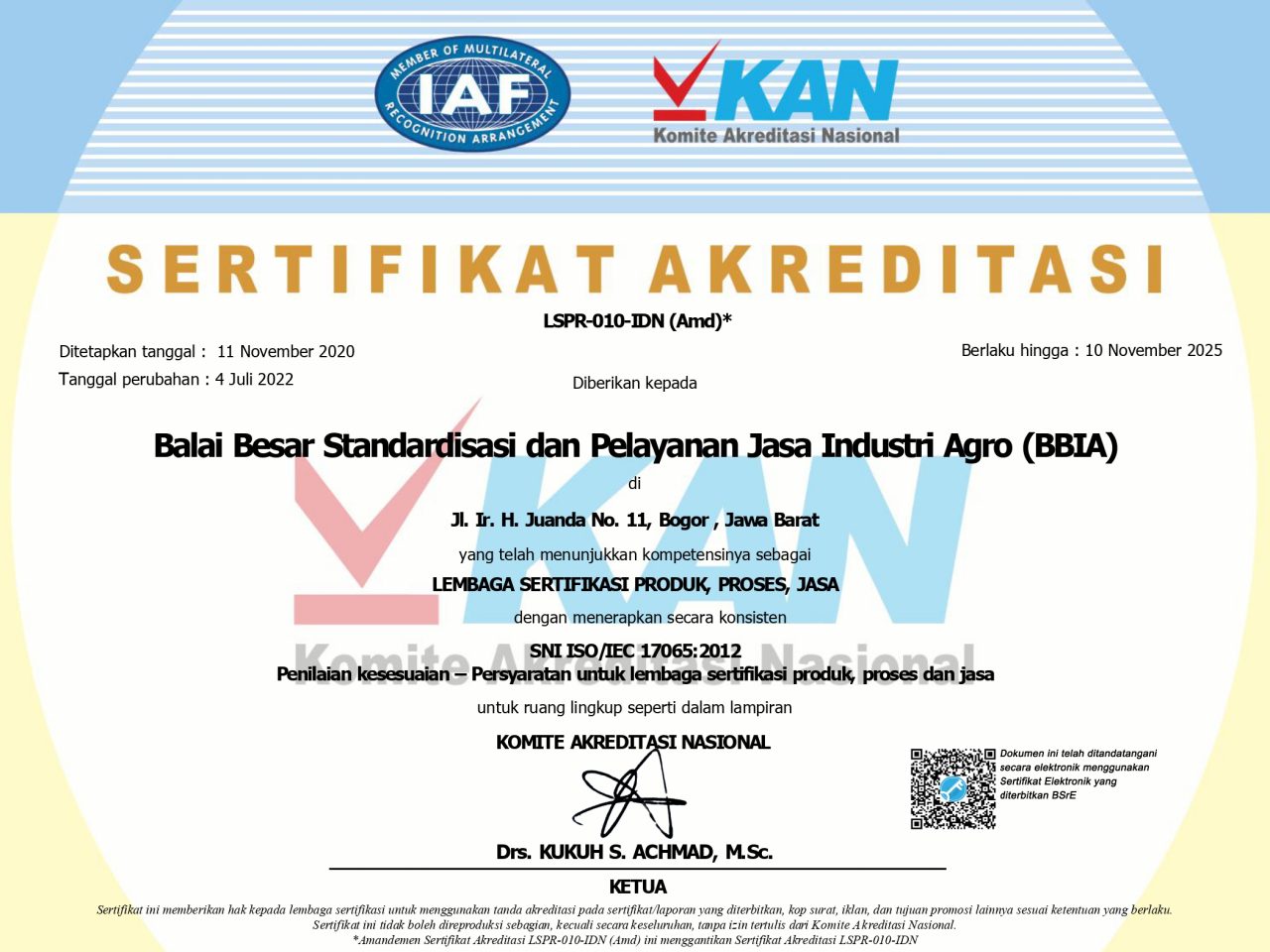 Sertifikasi Produk - BBSPJIA